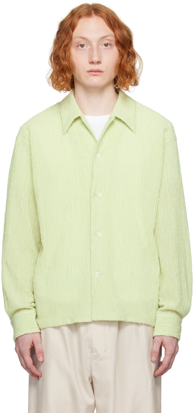 Second/Layer Green Textured Shirt Second/Layer