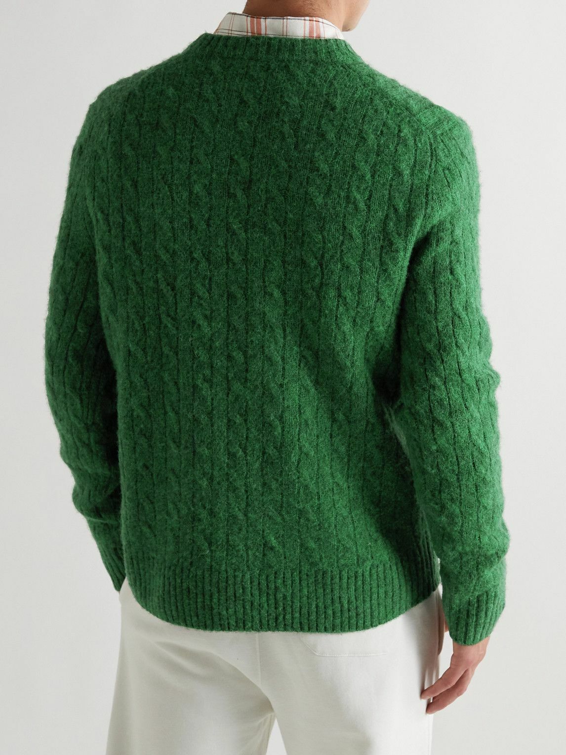 Alex Mill - Pilly Cable-Knit Merino Wool-Blend Sweater - Green Alex Mill