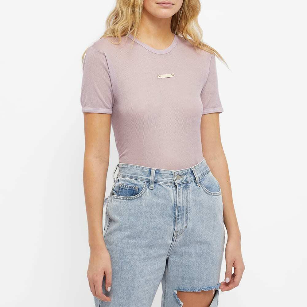 Maison Margiela Women's Name Tag T-Shirt in Lavender Maison Margiela
