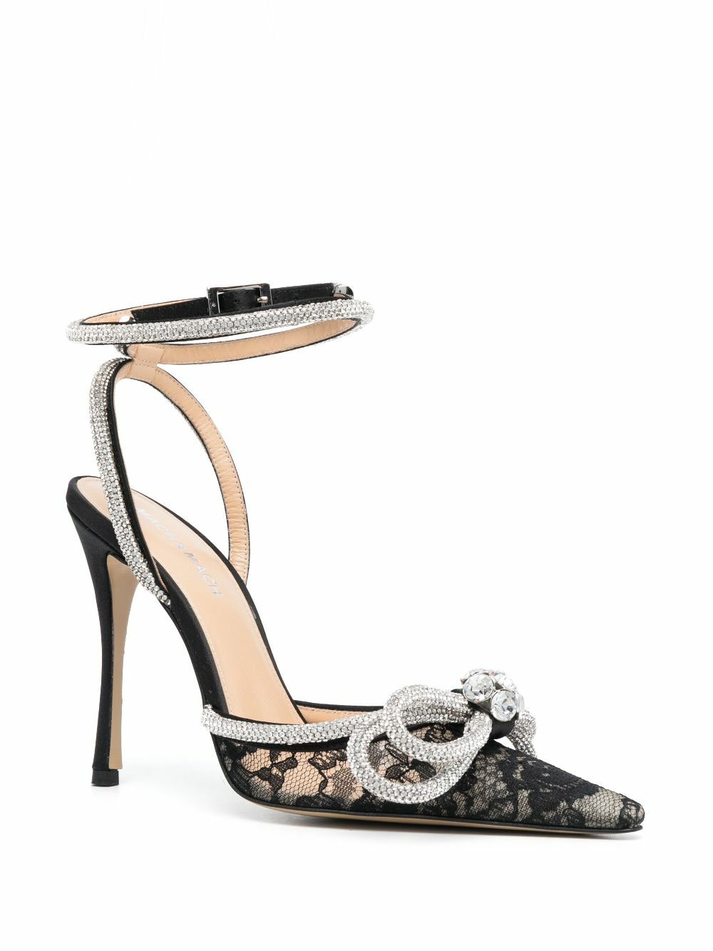 MACH & MACH - Double Bow Lace High Heel Pumps MACH & MACH