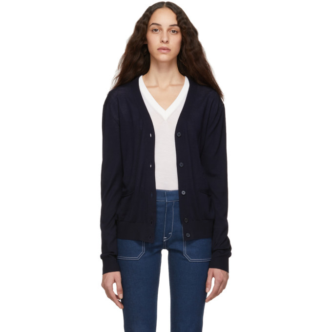 Chloe Navy Wool Cardigan Chloe