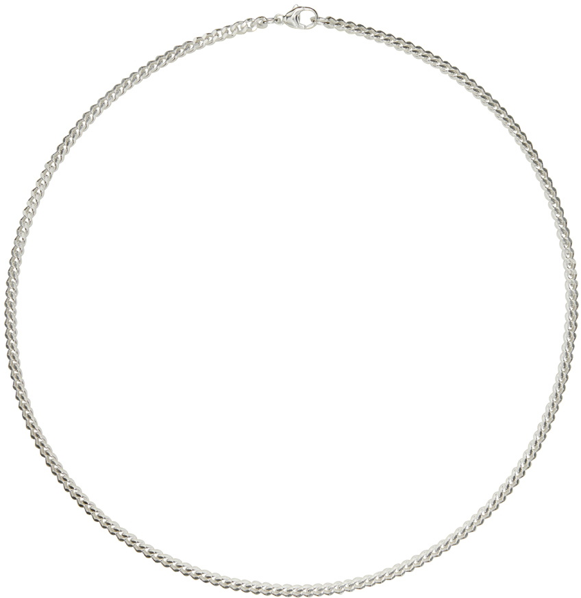 HANREJ Silver Small Panzer Chain Necklace HANREJ