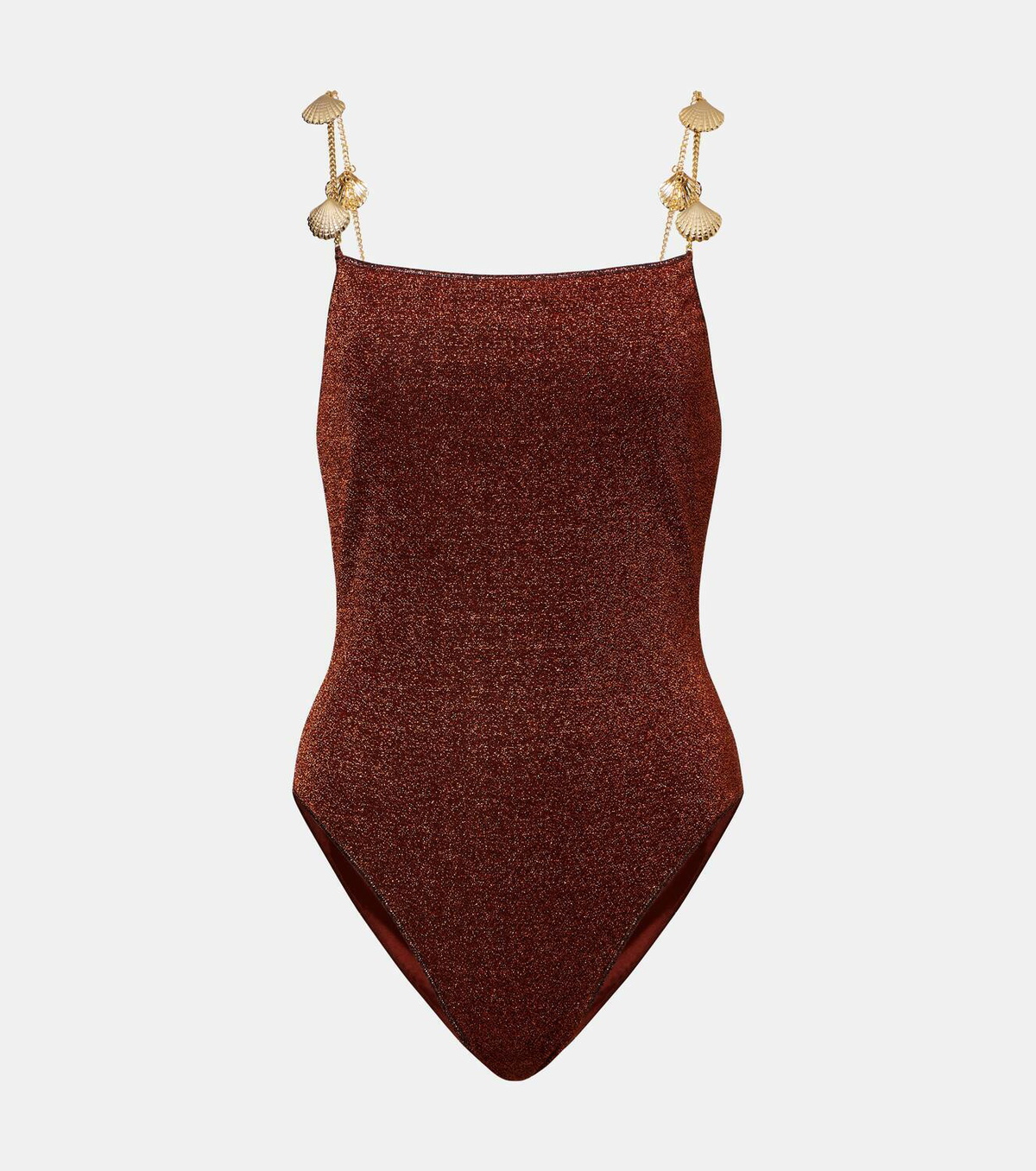 Oséree Lumière Shells embellished swimsuit Oseree