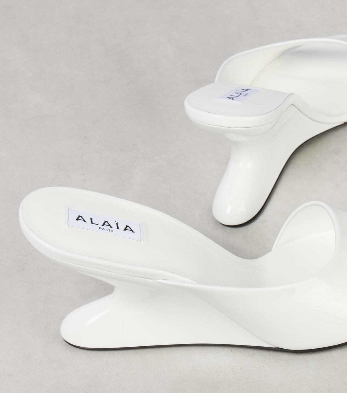 Alaïa Curve 75 patent leather wedges ALAÏA