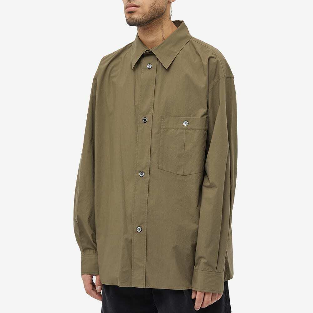 Margaret Howell Men's Inverted Pocket Shirt in Army Green Margaret Howell