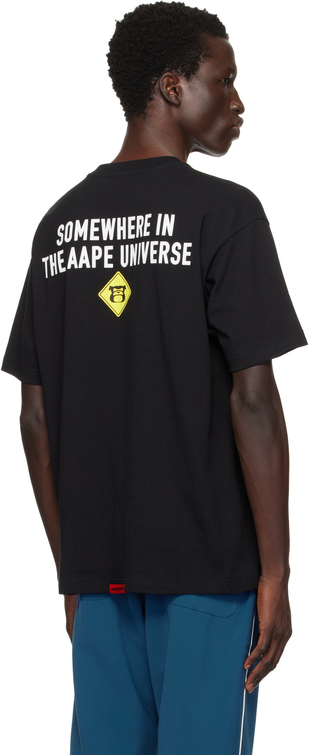 AAPE by A Bathing Ape Black 'AAPER Universe' T-shirt AAPE by A Bathing Ape