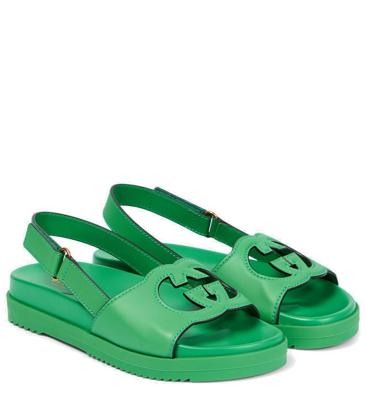Gucci Interlocking G cutout leather sandals Gucci