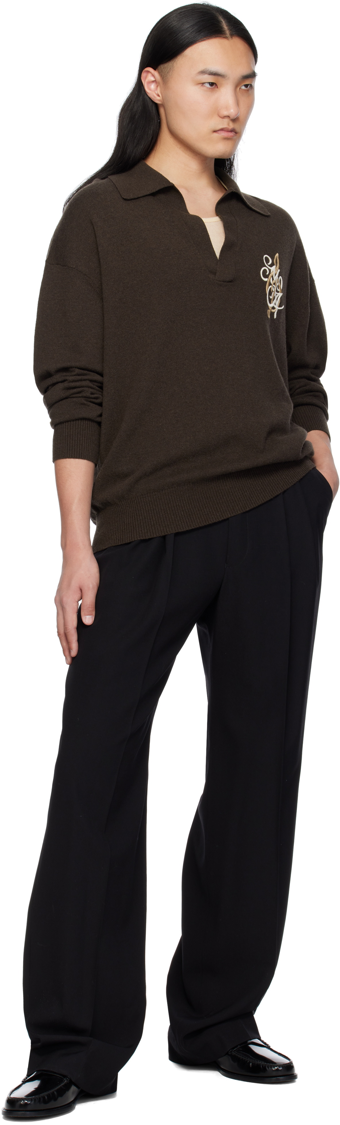 AMIRI Brown 'MA' Music Note Sweater Amiri