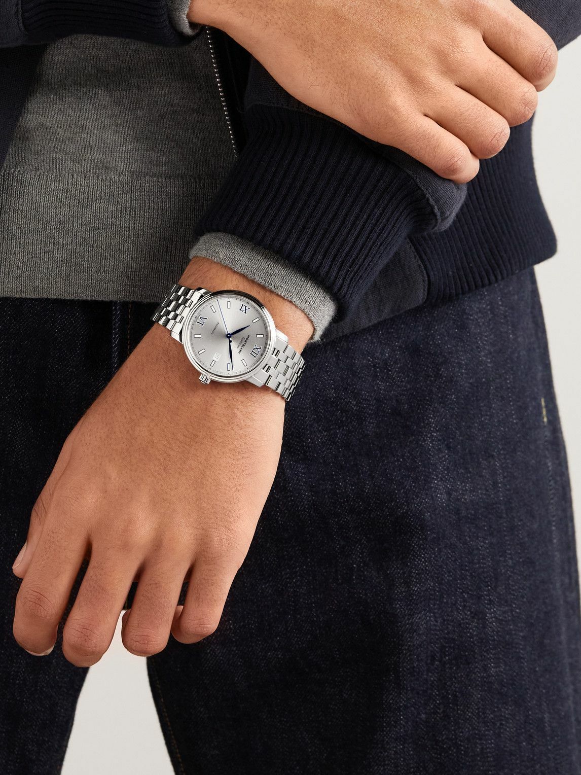 Montblanc - Tradition Date Automatic 40mm Stainless Steel Watch, Ref ...