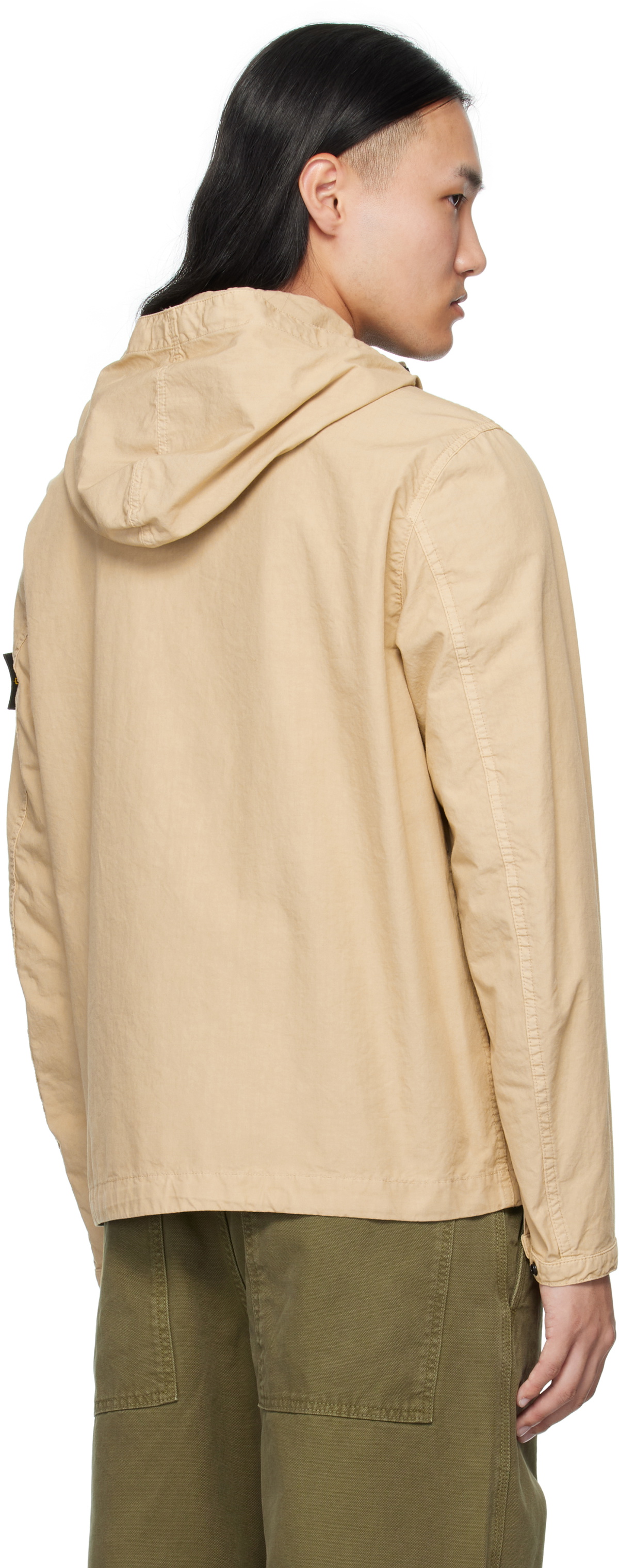 Stone Island Beige Q100012 Canvas Weave Cotton Jacket Stone Island