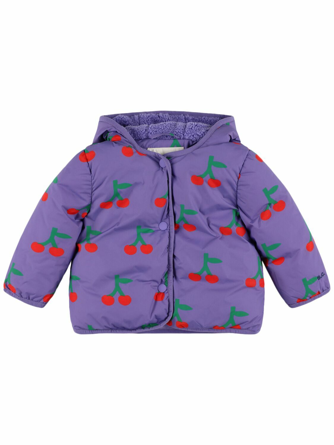 BOBO CHOSES Cherry Print Nylon Hooded Puffer Jacket Bobo Choses