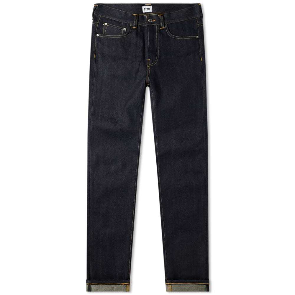 Edwin ED-80 Slim Tapered Jean Unwashed 63 Rainbow Selvedge Edwin