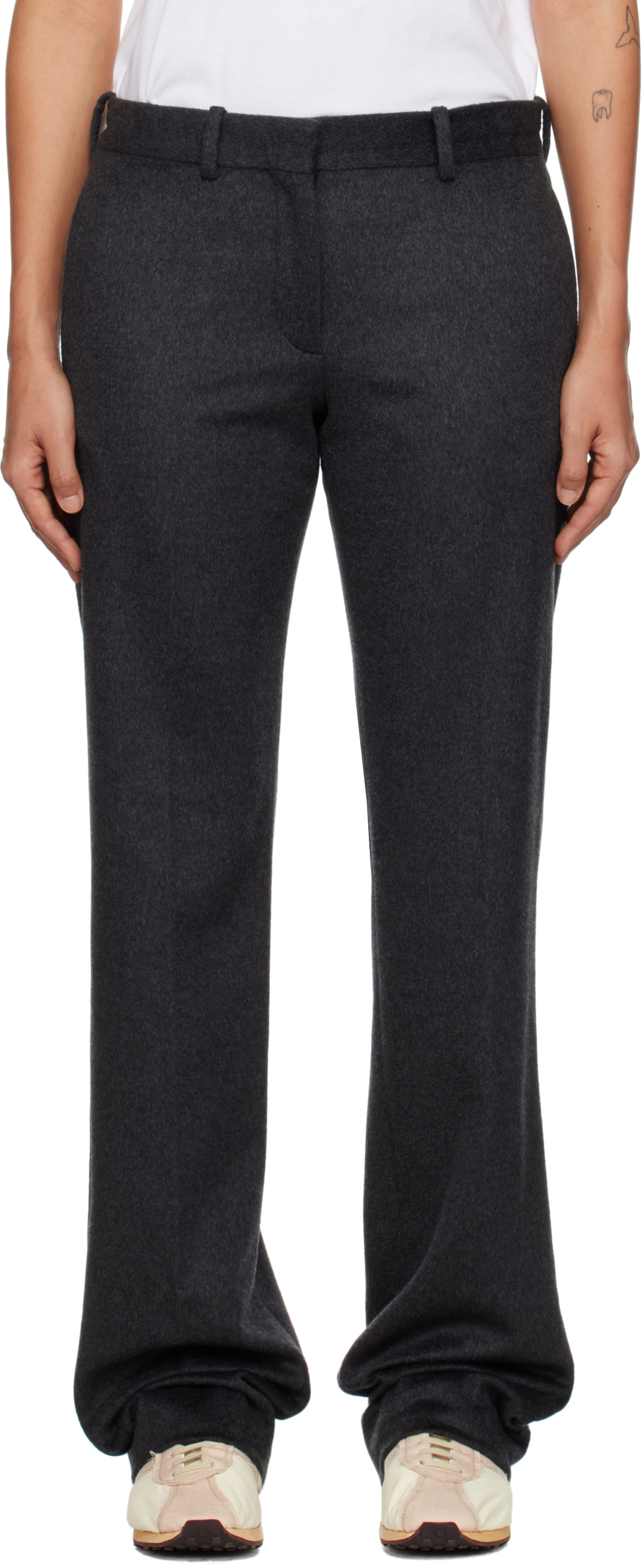 The Row Gray Selvie Trousers The Row