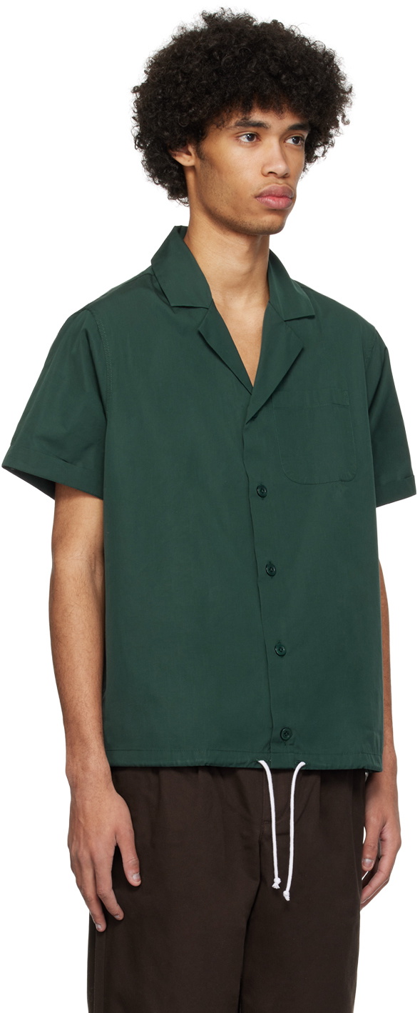 Noah Green Drawstring Shirt Noah NYC