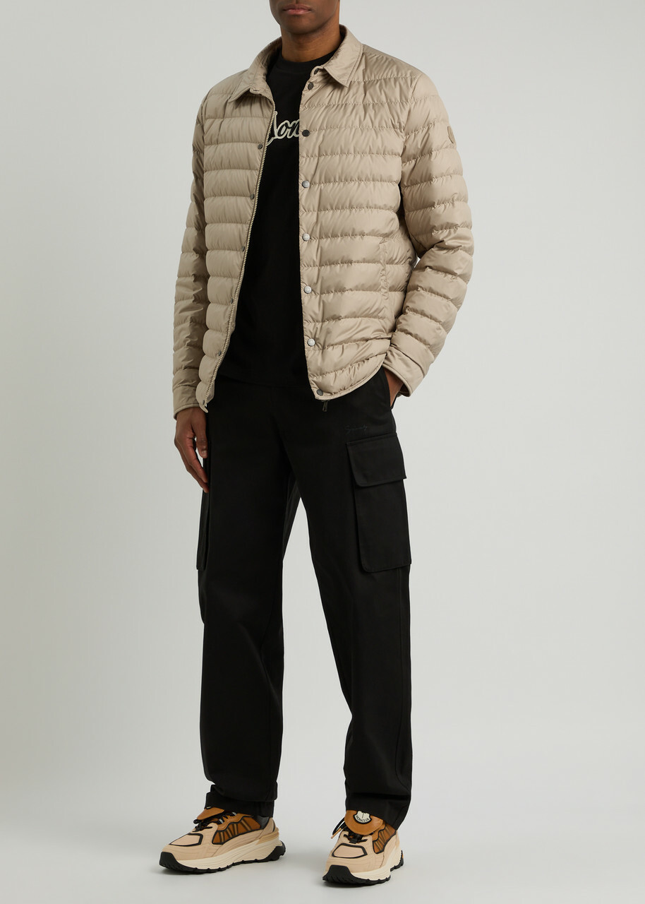 Moncler Bourdon Quilted Shell Jacket Beige Moncler