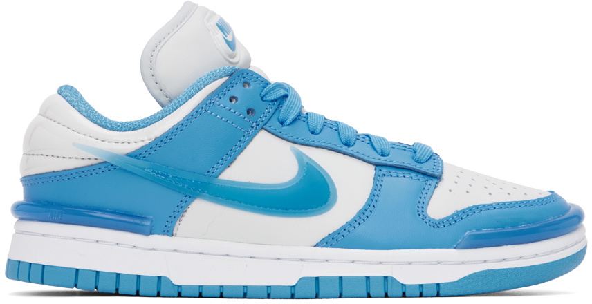 Nike White & Blue Dunk Low Twist Sneakers Nike