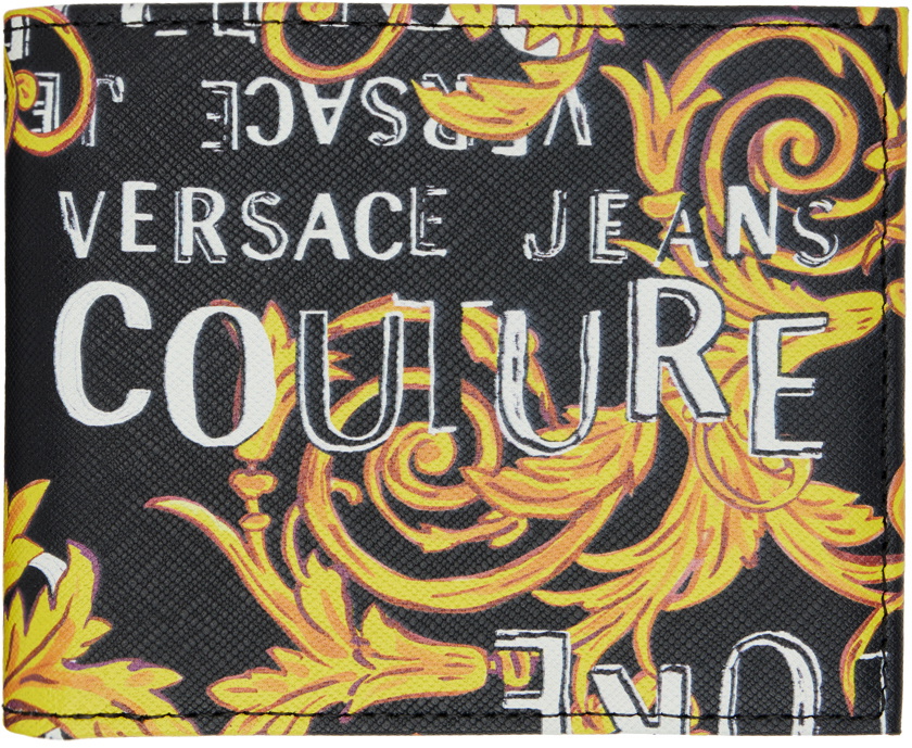 Versace Jeans Couture Black Couture Bifold Wallet Versace
