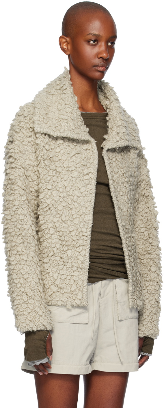 OPEN YY Beige Loopy Knit Cardigan OPEN YY