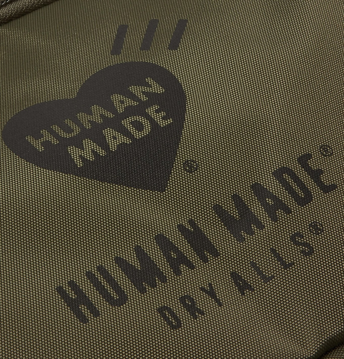Human Made - Logo-Print Shell Wash Bag - Green Human Made