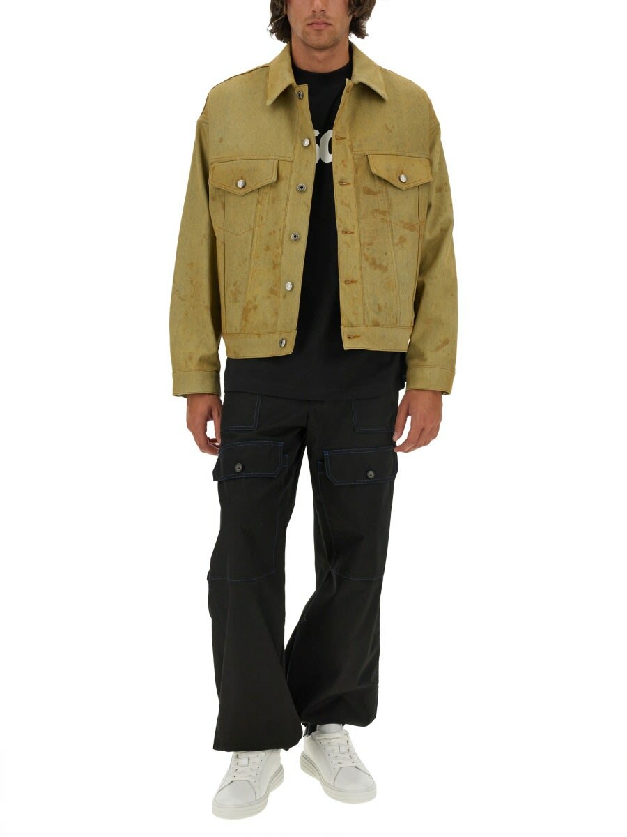 MSGM Denim Jacket Dyed In Tea MSGM
