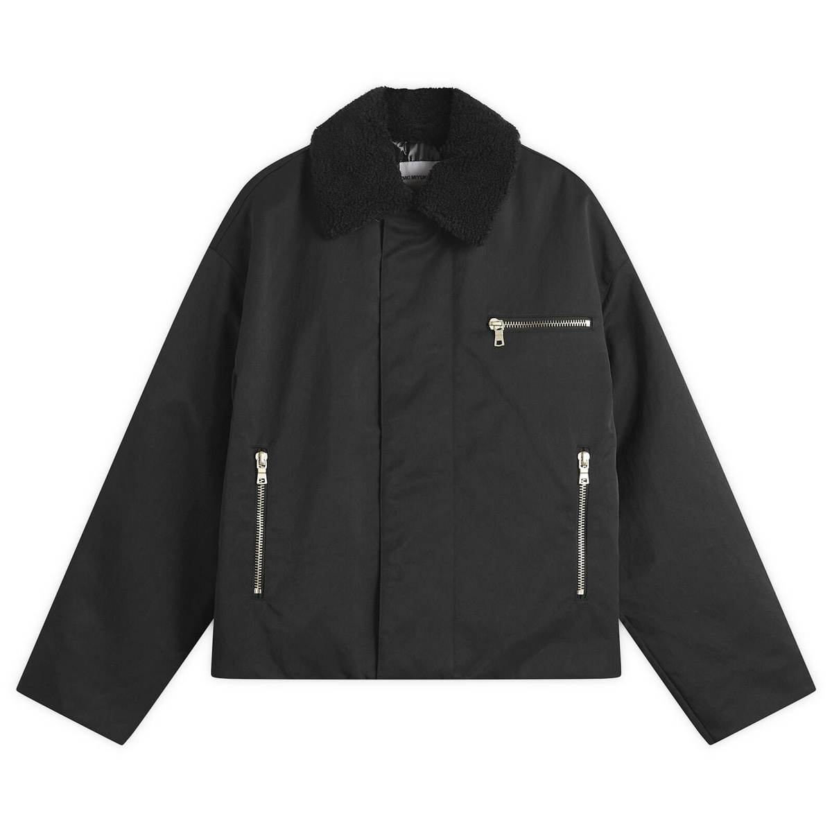 MKI Men's Padded Nylon Box Jacket in Black MKI Miyuki-Zoku