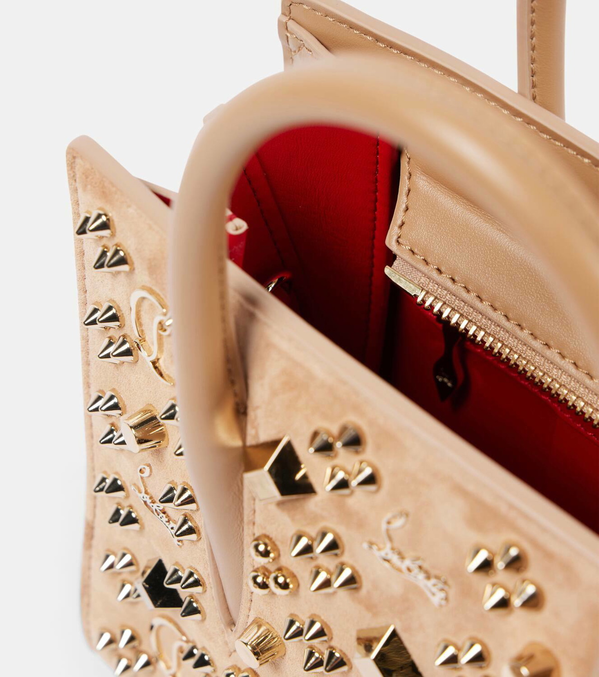 Christian Louboutin Paloma Mini studded leather tote bag Christian ...
