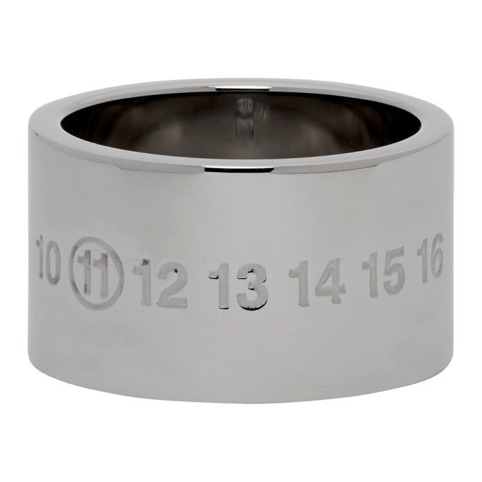 Maison Margiela Silver Chunky Numbers Ring Maison Margiela
