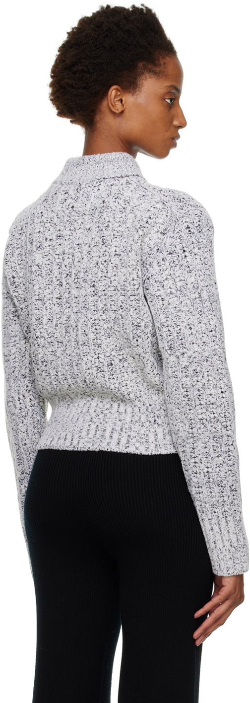 LOW CLASSIC Gray Mock Neck Sweater Low Classic