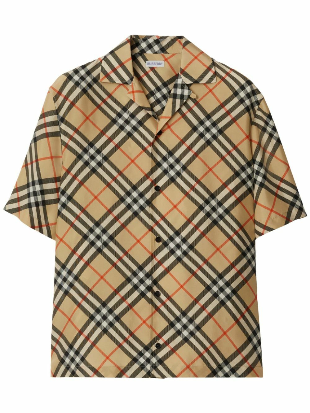 Burberry Beige Check-Print Cotton Shirt Burberry