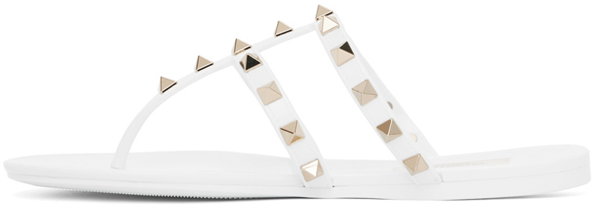 Valentino Garavani White Rockstud Sandals Valentino Garavani