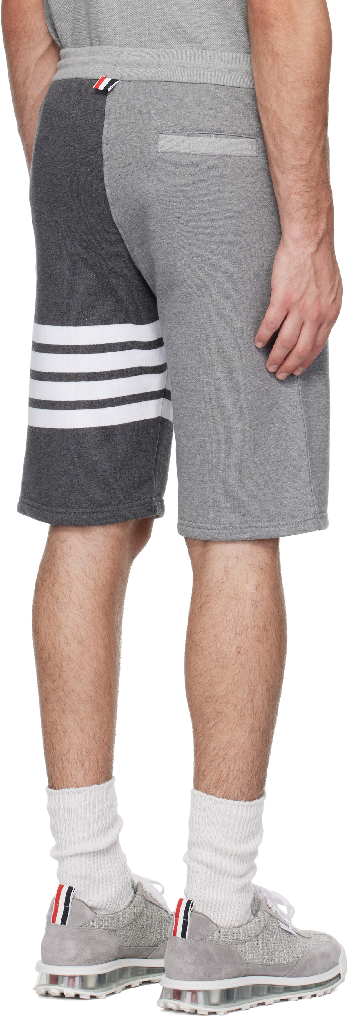 Thom Browne Gray Classic Loopback 4-Bar Sweat Shorts Thom Browne