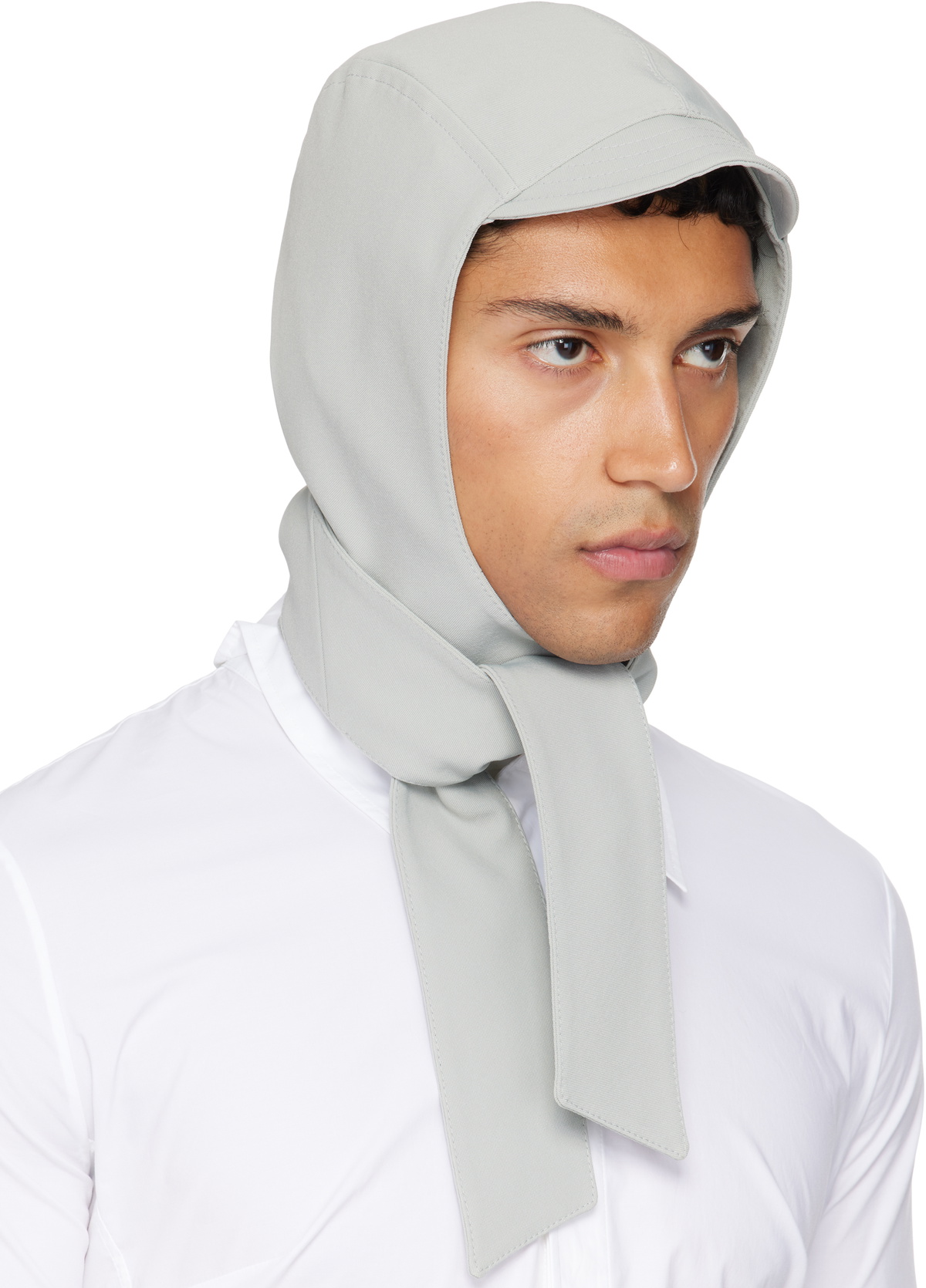 Jean Paul Gaultier Gray Long Panel Hood Jean Paul Gaultier