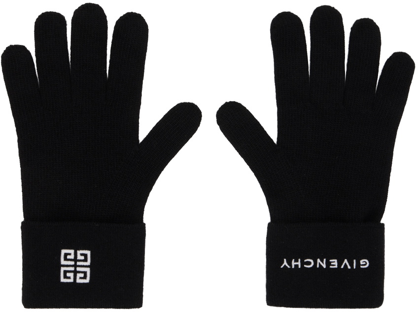 Givenchy Black 4G Gloves Givenchy