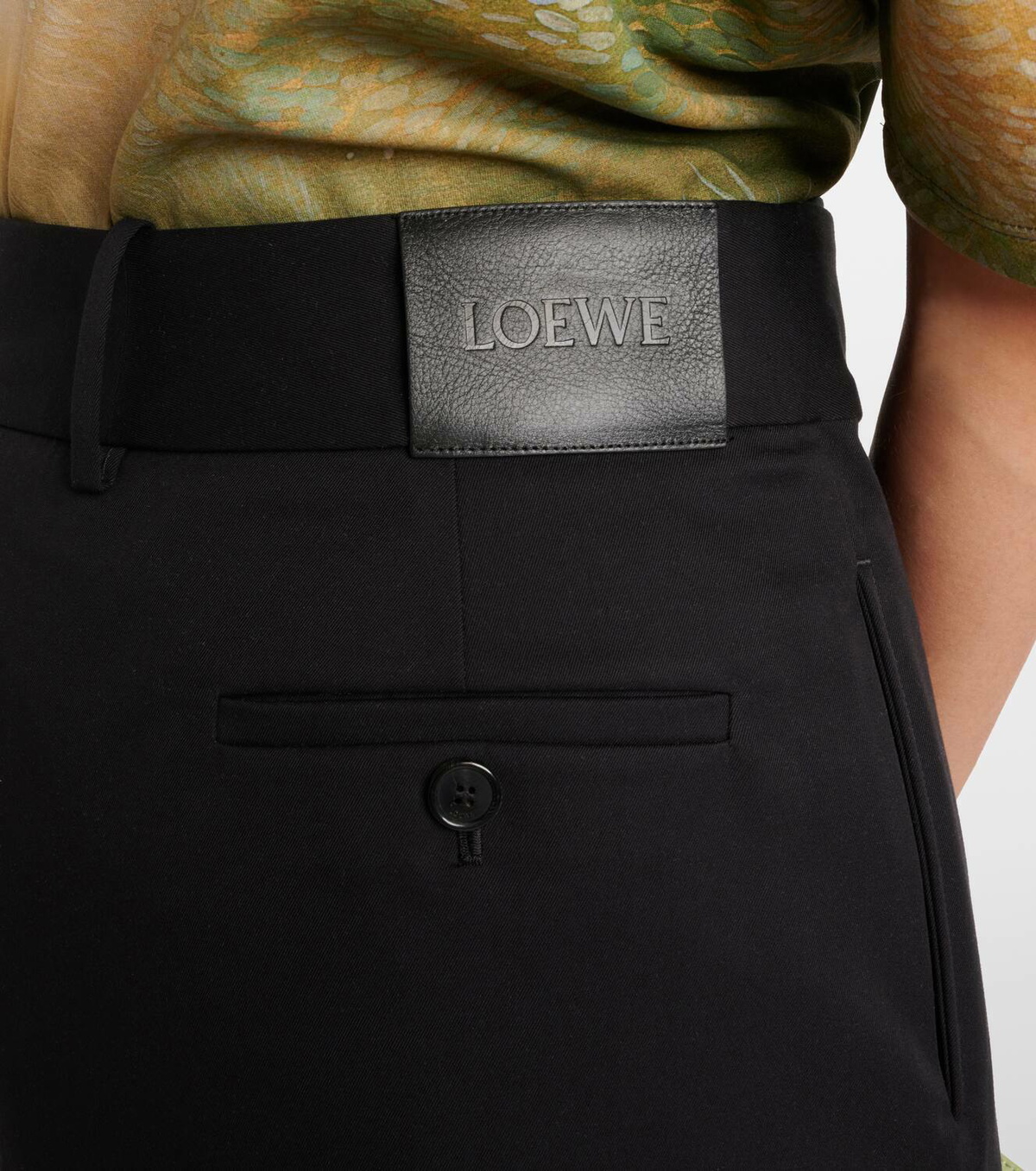 Loewe Wrap cotton and silk midi skirt Loewe