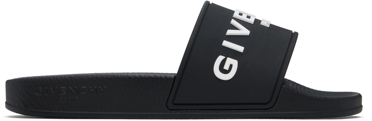 Givenchy Black Rubber Pool Slides Givenchy