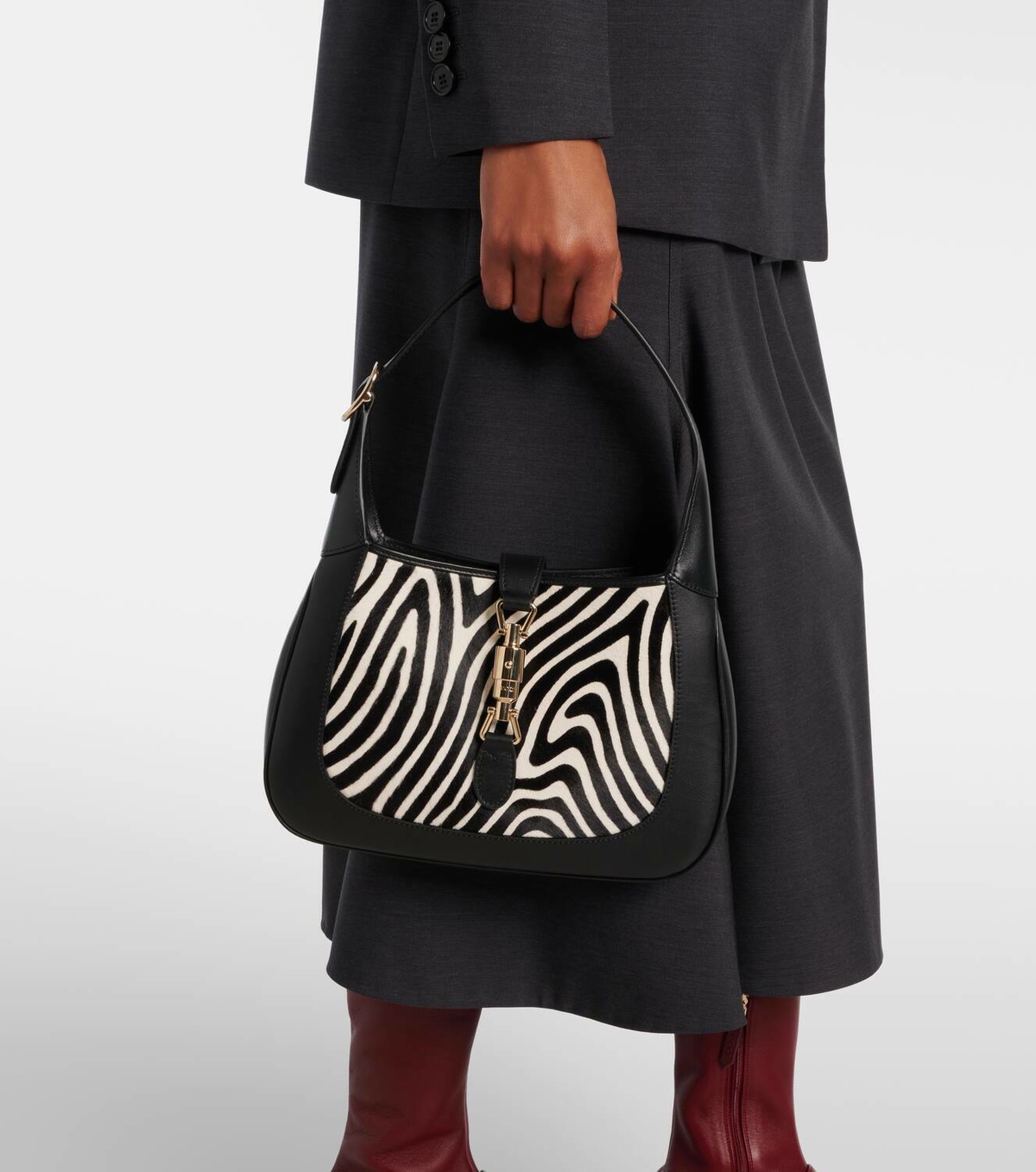 Gucci Jackie 1961 Small zebra-print shoulder bag Gucci