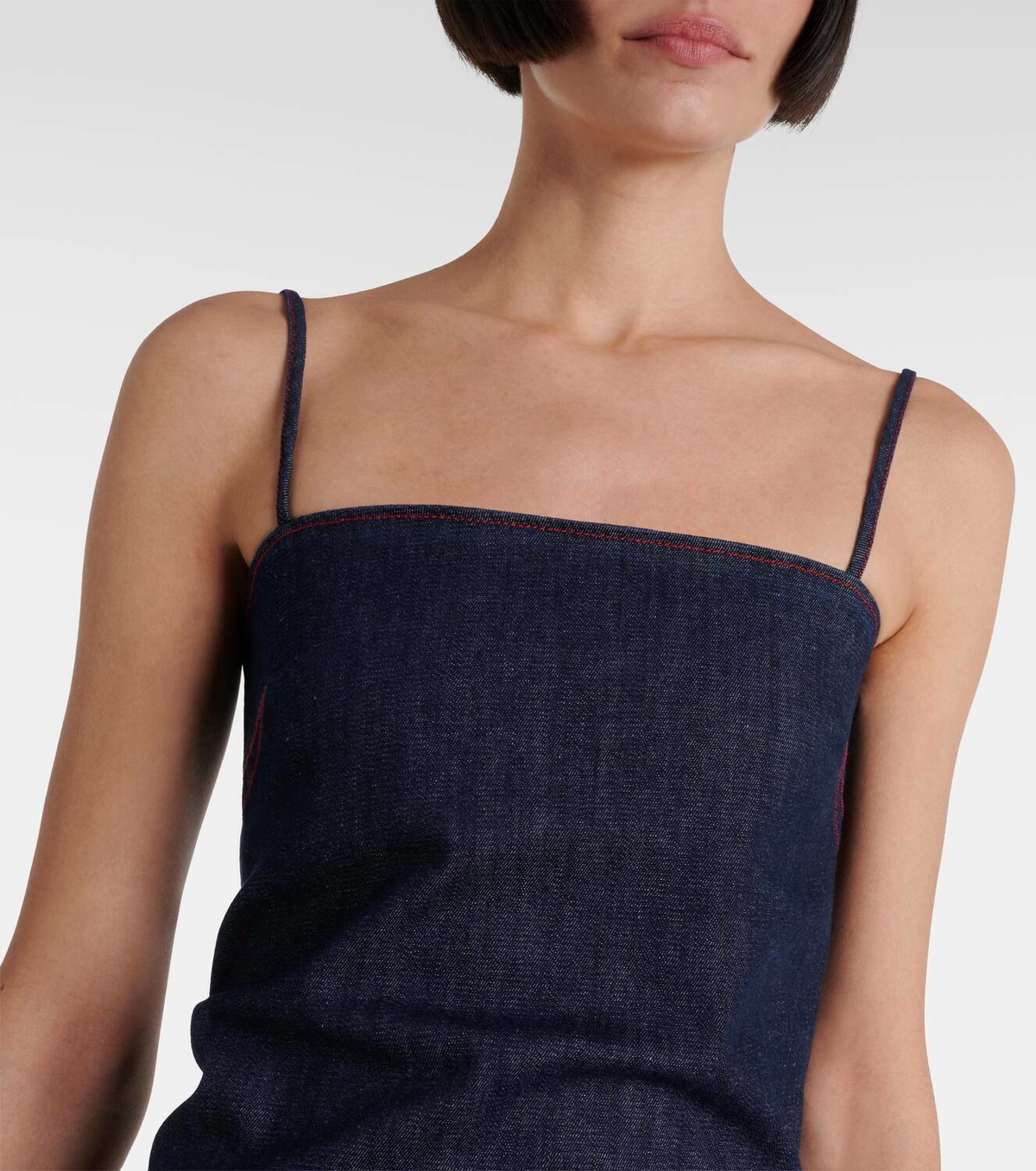 Alaïa Denim midi dress ALAÏA