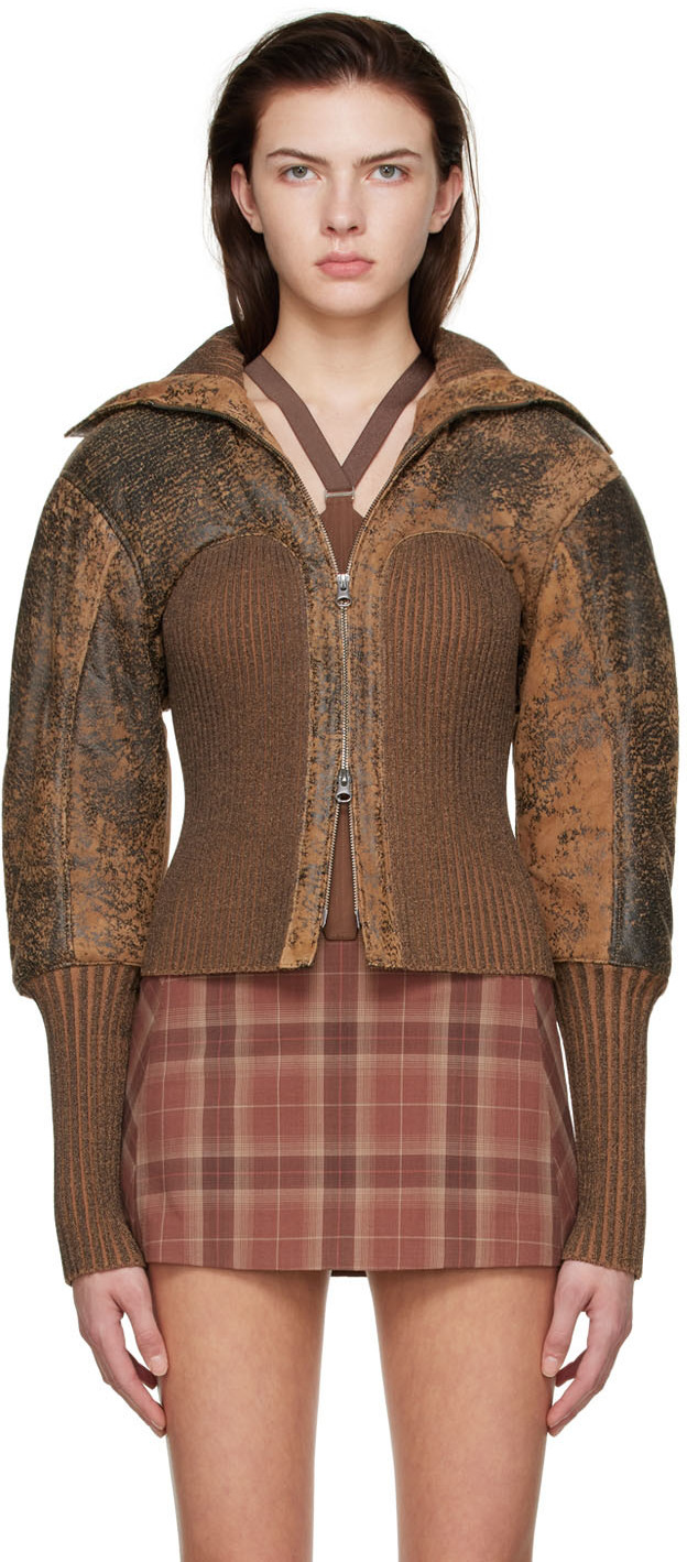 KNWLS Brown Leather Jacket KNWLS