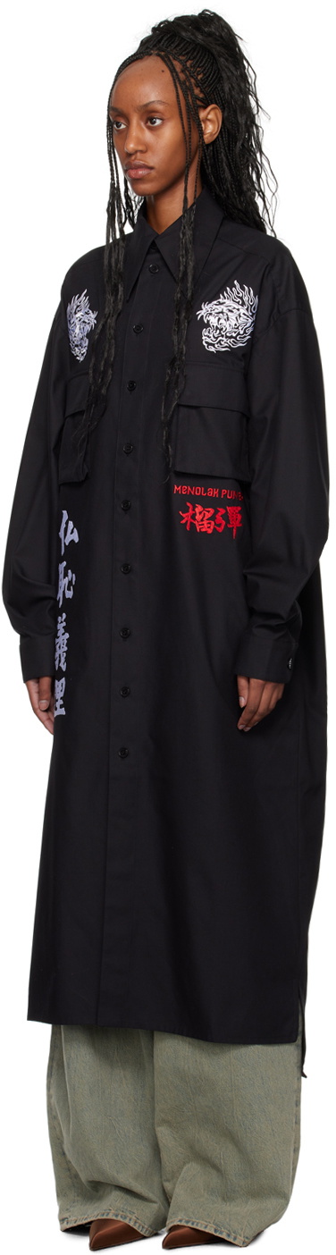 LU'U DAN Black Tokko L-D Coat LU'U DAN