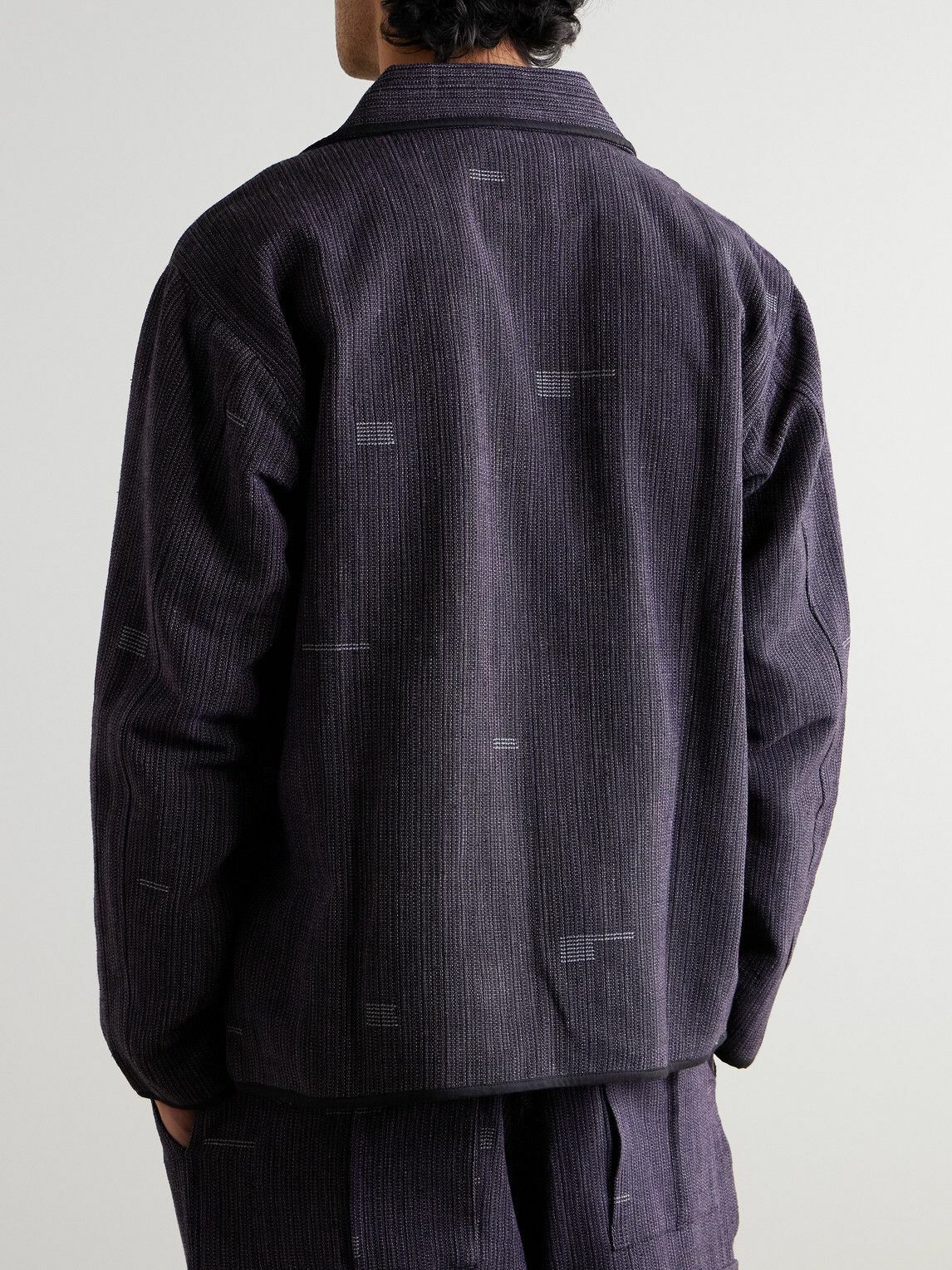 Kardo - Amardeep Cotton-Jacquard Jacket - Purple Kardo