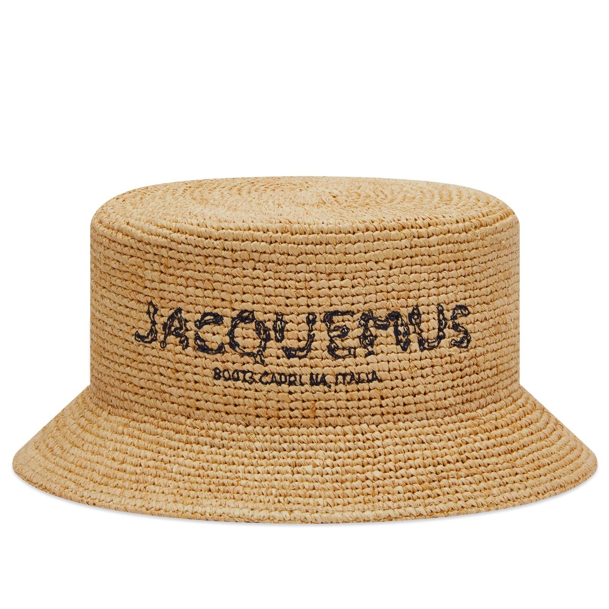 Jacquemus Men's Le Bob Pesco Bucket Hat in Natural Raffia Jacquemus