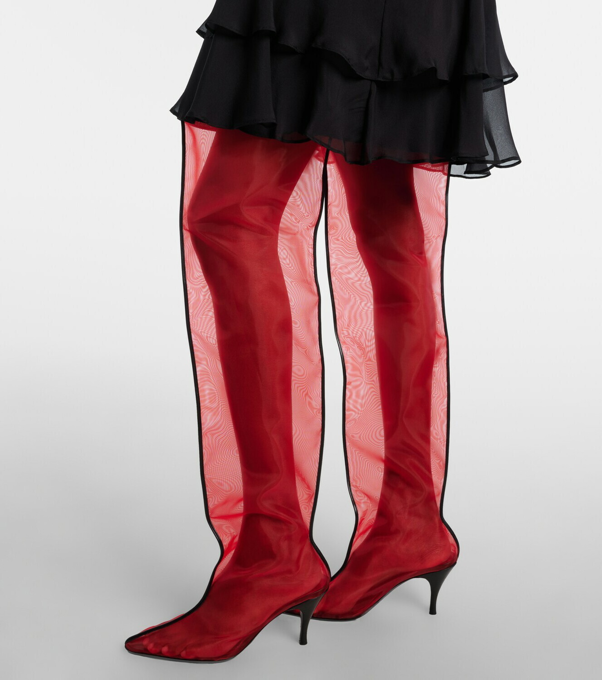 Herbert Levine Drawing A Blank 85 mesh knee-high boots Herbert Levine