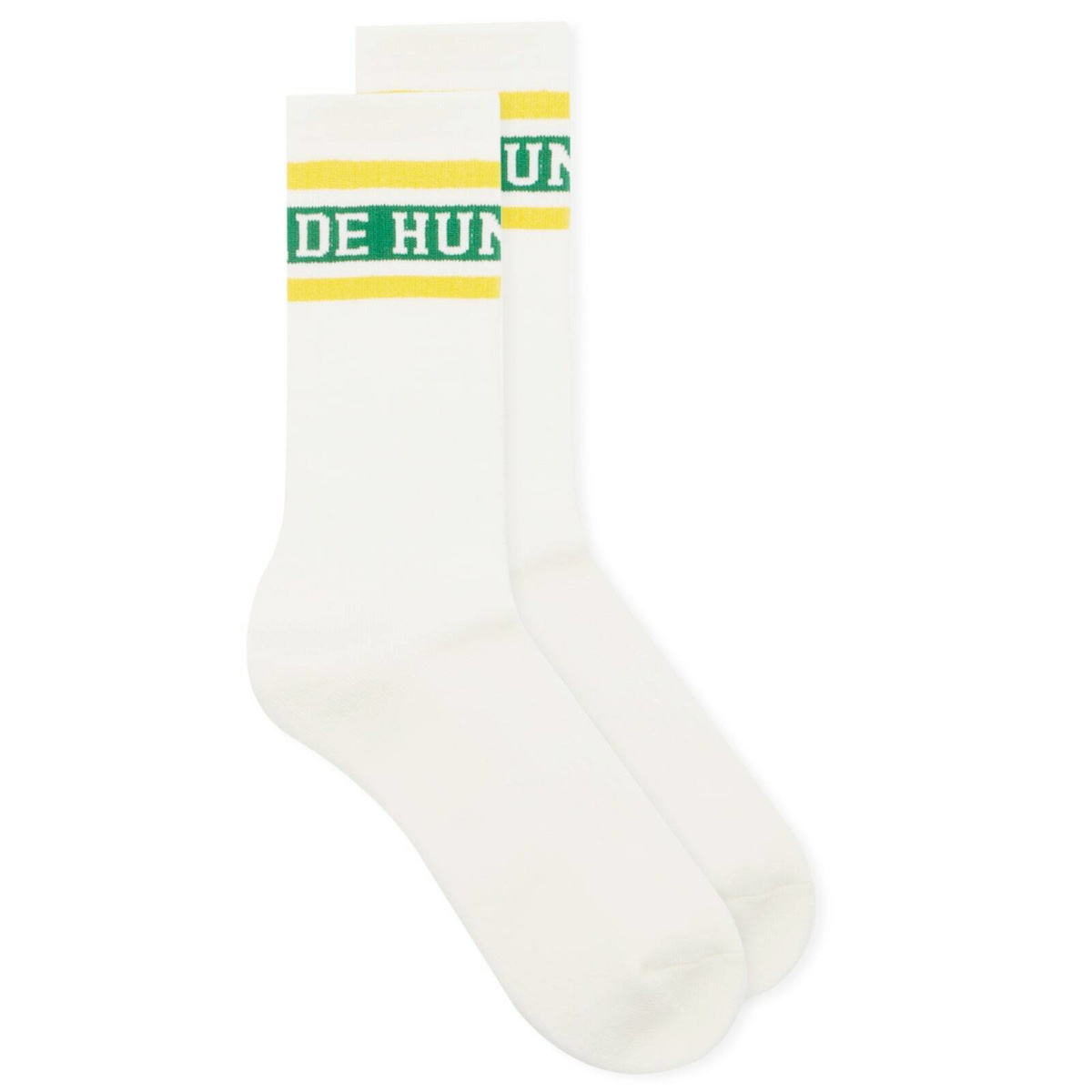Human Made Men's Line Sport Sock in Yellow Human Made