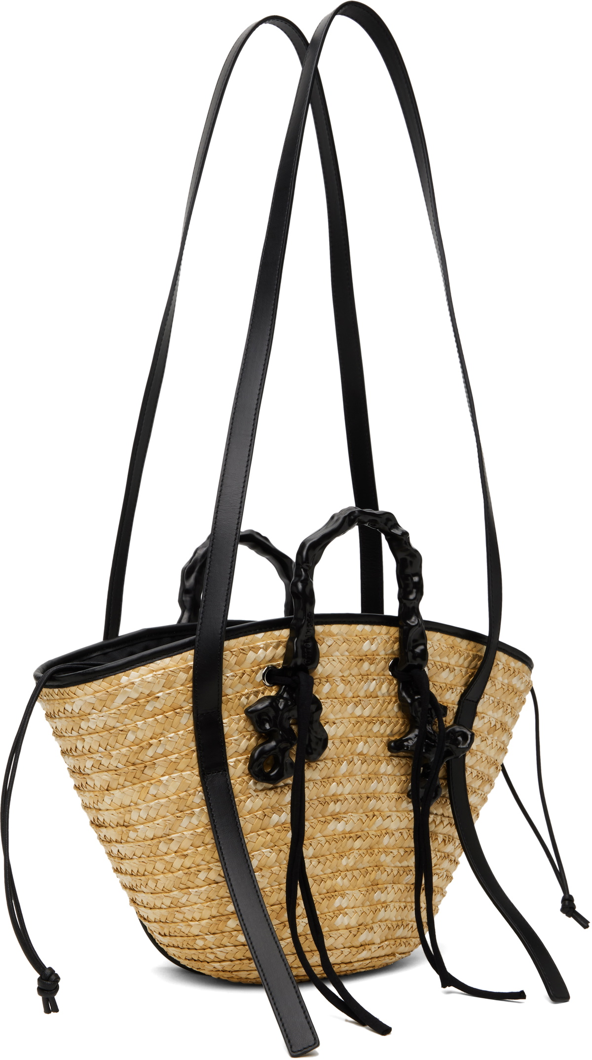 Ottolinger Beige & Black Basket Tote Ottolinger