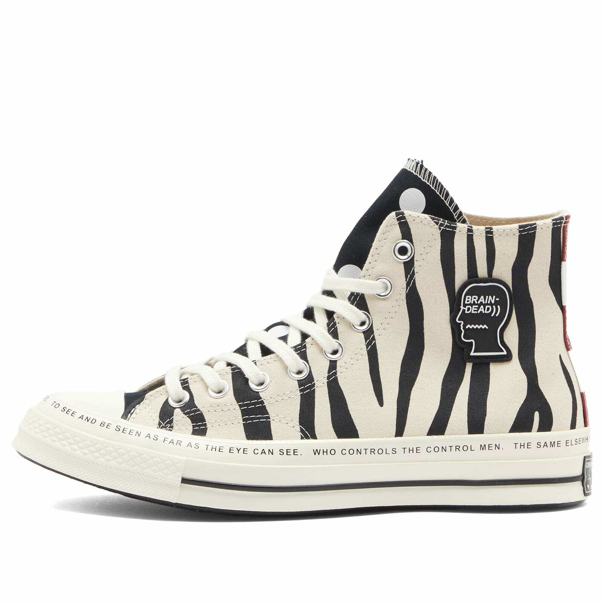 Converse Men's x Brain Dead Chuck 70 in Egret/Black/Navy Converse