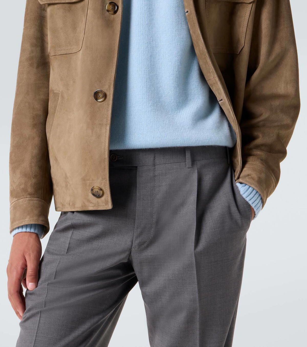 Canali Wool-blend slim pants Canali