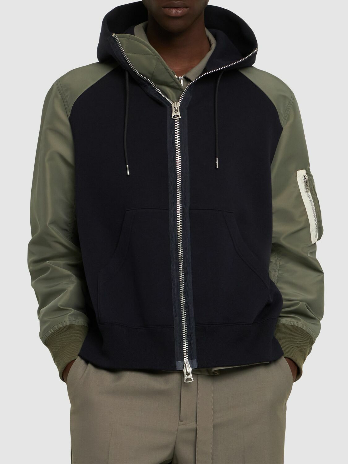 SACAI Sponge Cotton Blend Hoodie Sacai