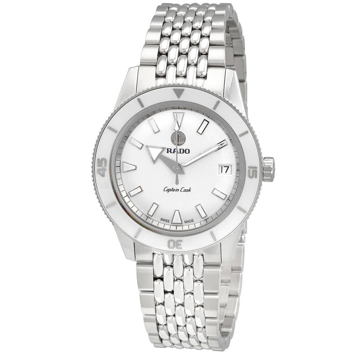 Rado Captain Cook Automatic White Dial Ladies Watch R32500013 Rado