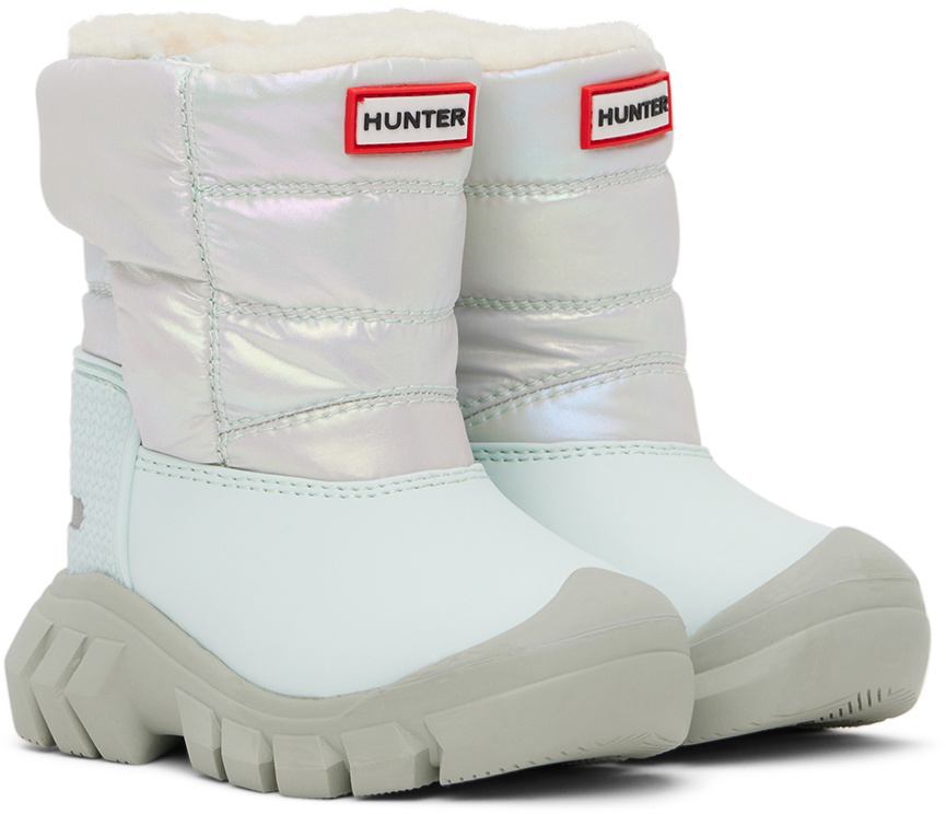 Hunter Kids Blue Intrepid Little Kids Snow Boots Hunter