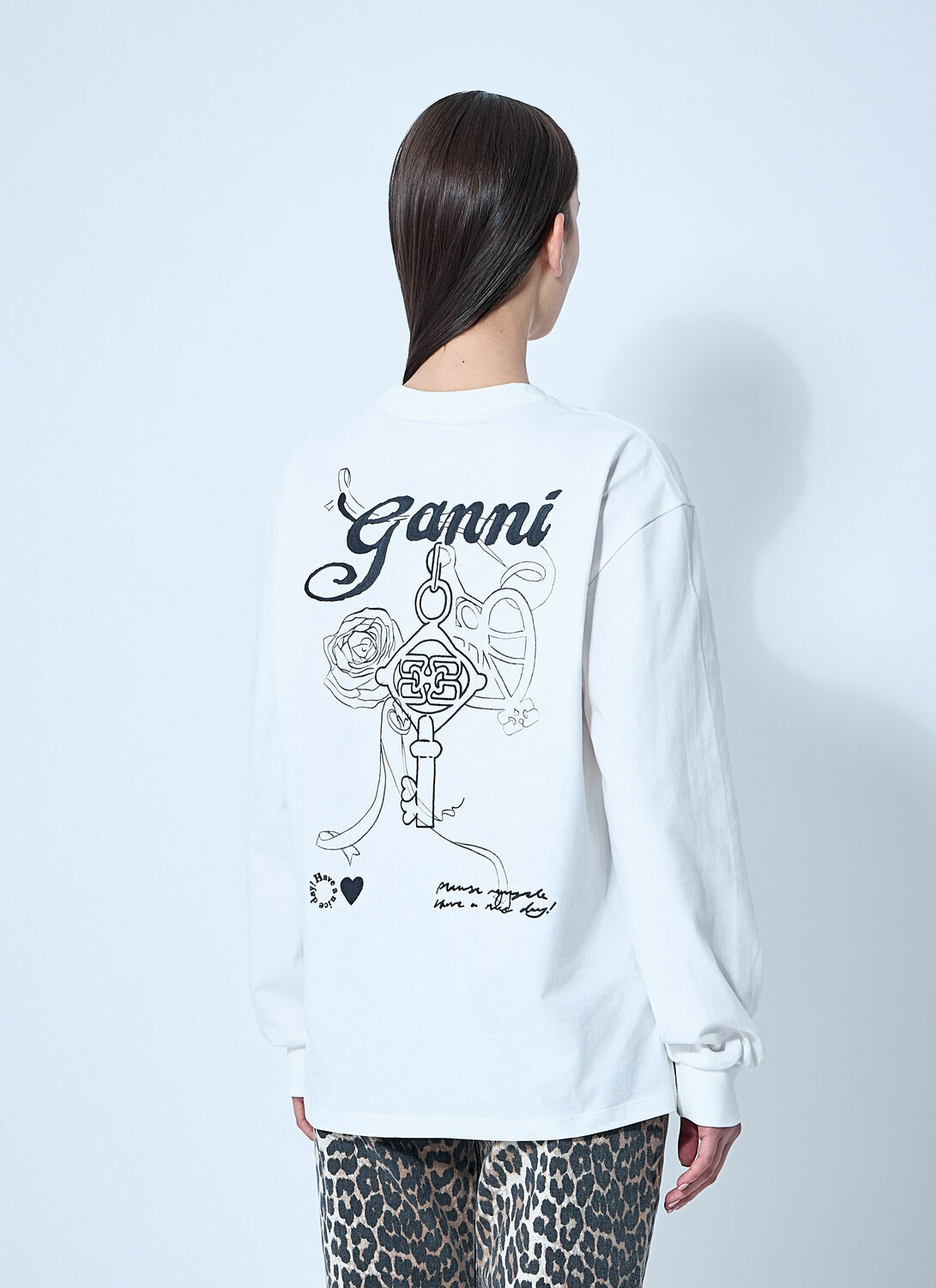 GANNI Logo Motif T-Shirt GANNI
